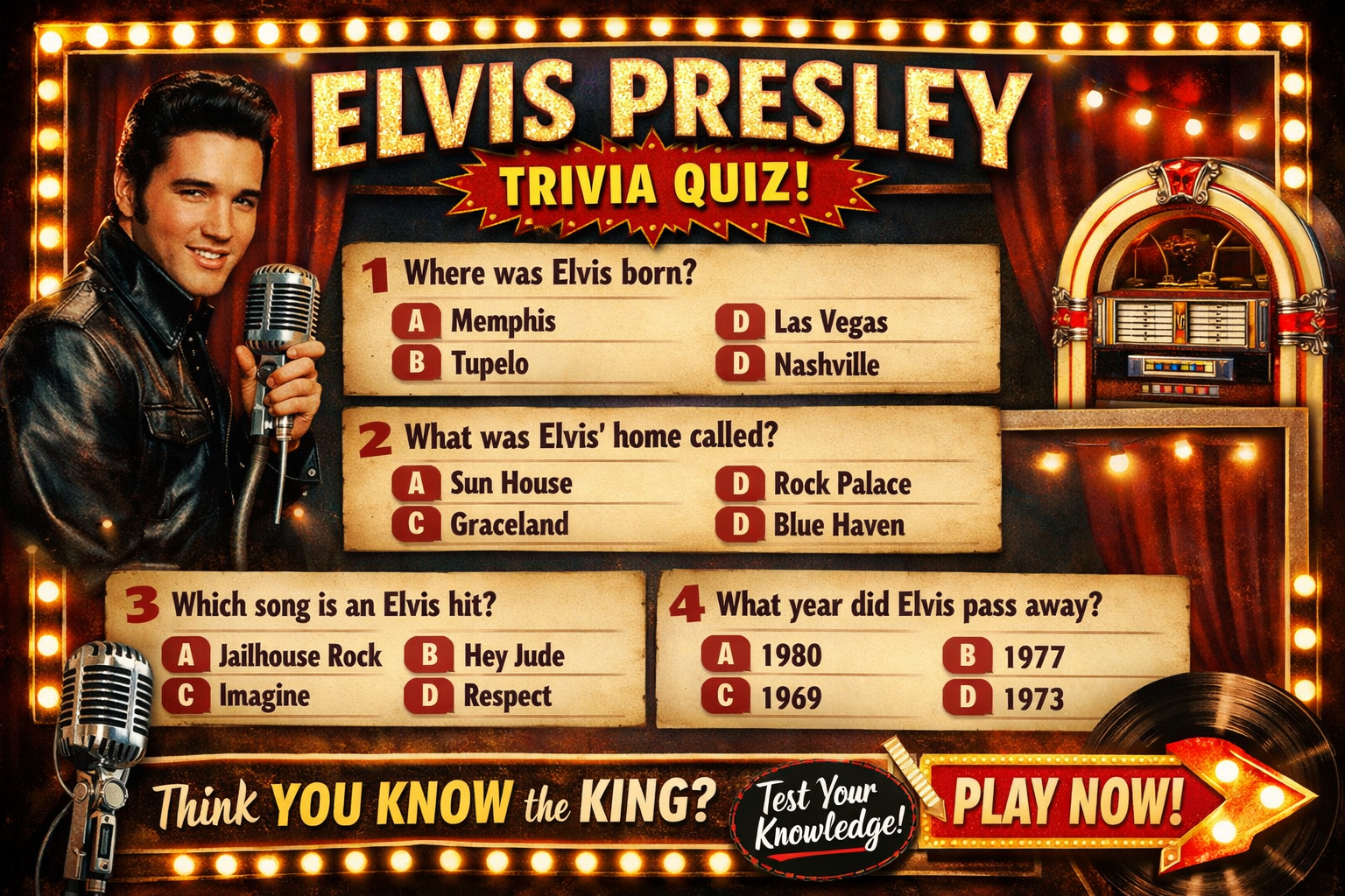 Elvis Presley Trivia Game: Test Your Knowledge of the King